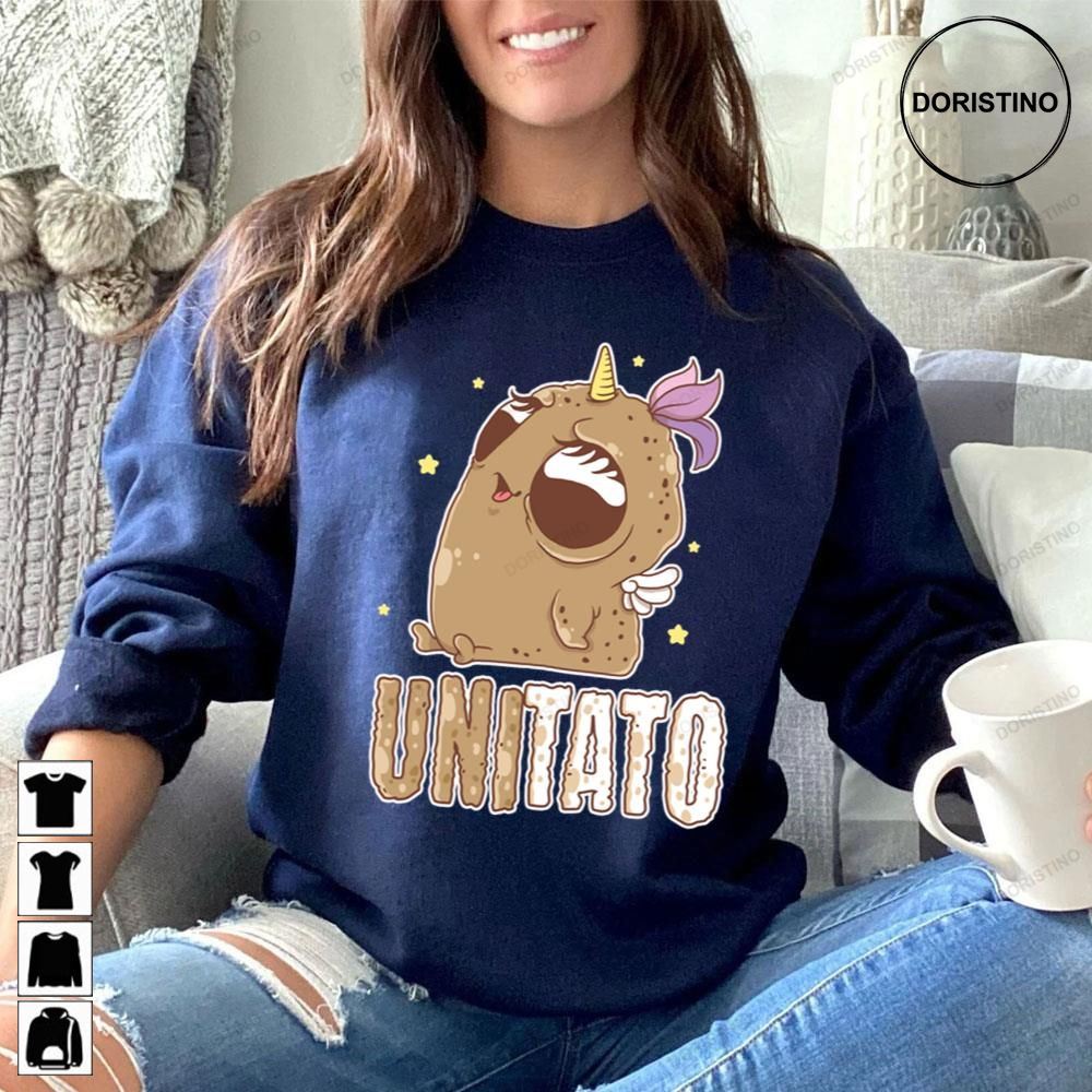 Unitato Potato Kawaii Unicorn Magical Horse Horn Potato Awesome Shirts